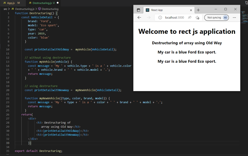 Destructure Object In React Destructure Object In React